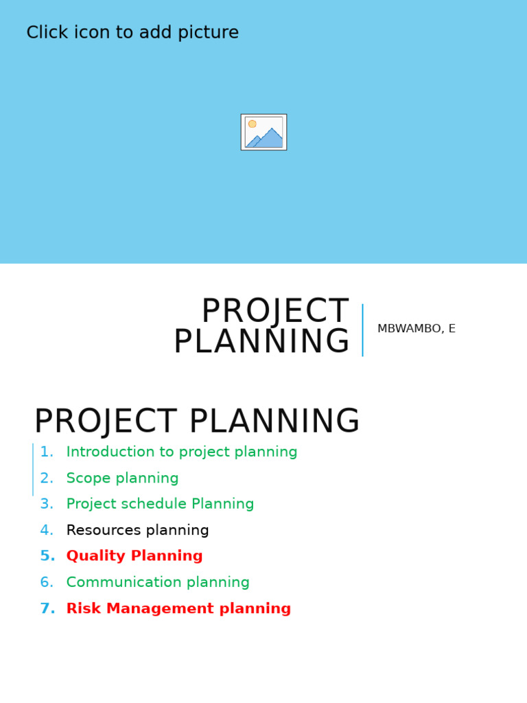 PM Planning | PDF