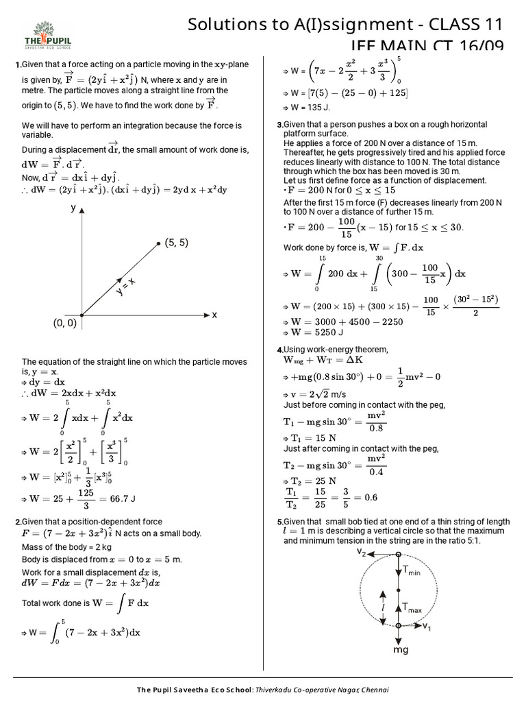 A (I) Ssignment CLASS 11 JEE MAIN CT 16-09-26-Sep-2024 - Solution | PDF