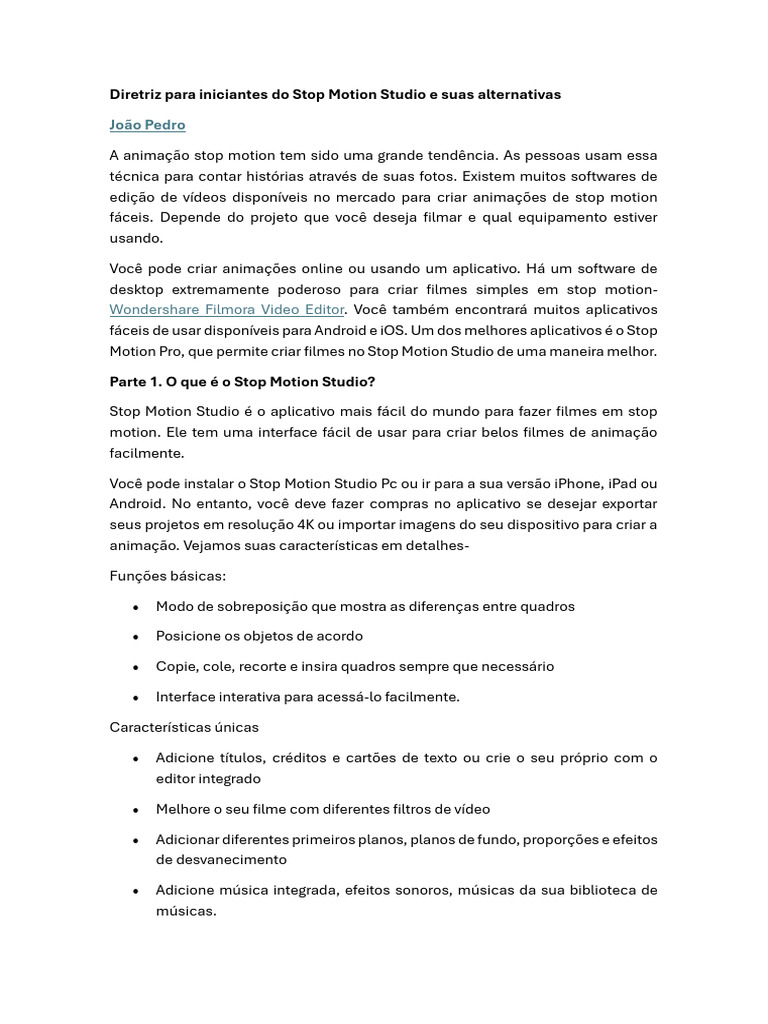 Tutorial Stop Motion Studio | PDF