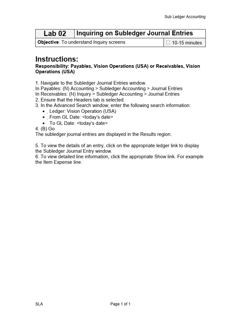 Microsoft Word - SLA Lab 02 - To Add This Info in Global PPS | PDF
