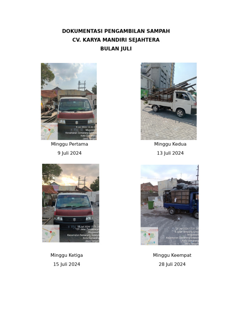DOKUMENTASI SAMPAH JULI | PDF