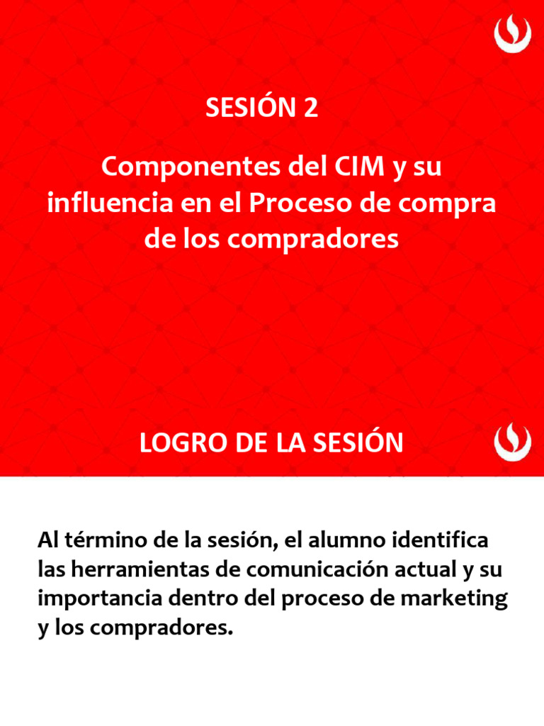 CIMs Sesión 2 2023-2 | PDF | Marketing | Finanzas y dinero