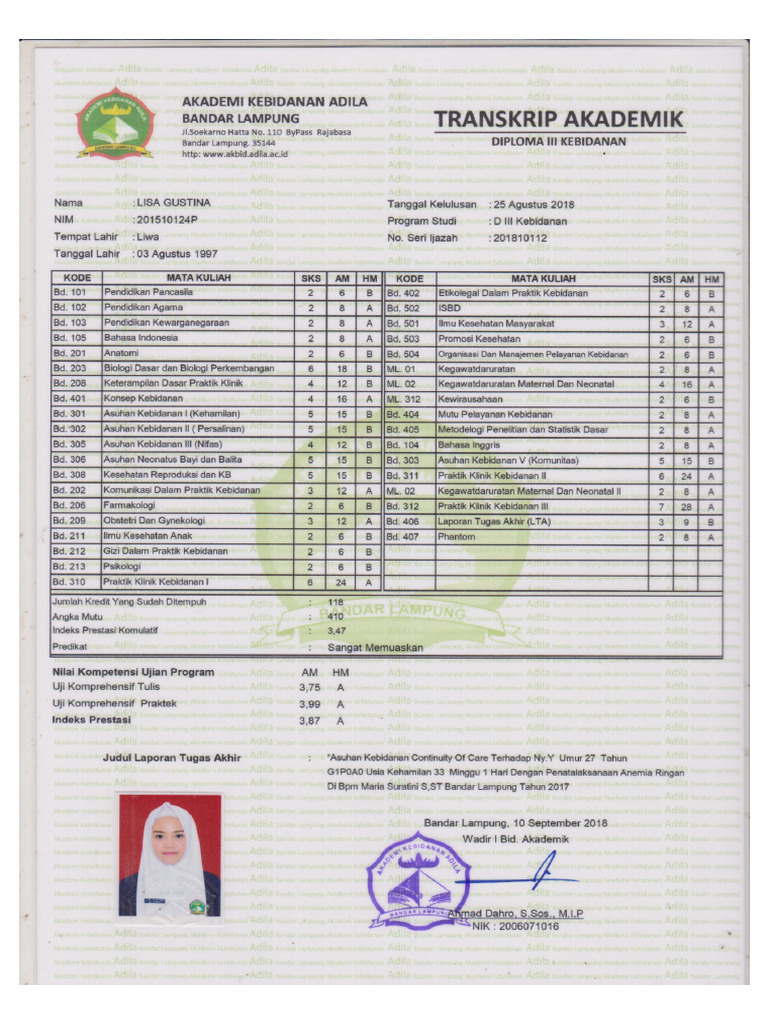 TRANSKRIP AKADEMIK-dikonversi | PDF