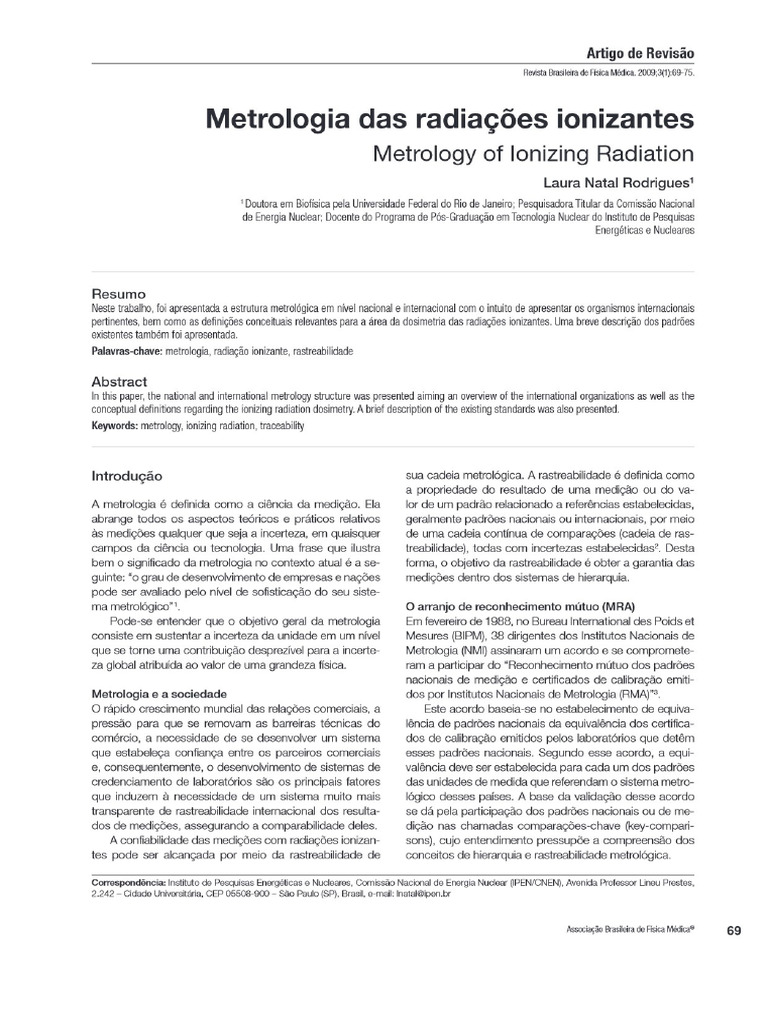 Metrologia Das Rad Ioniz | PDF