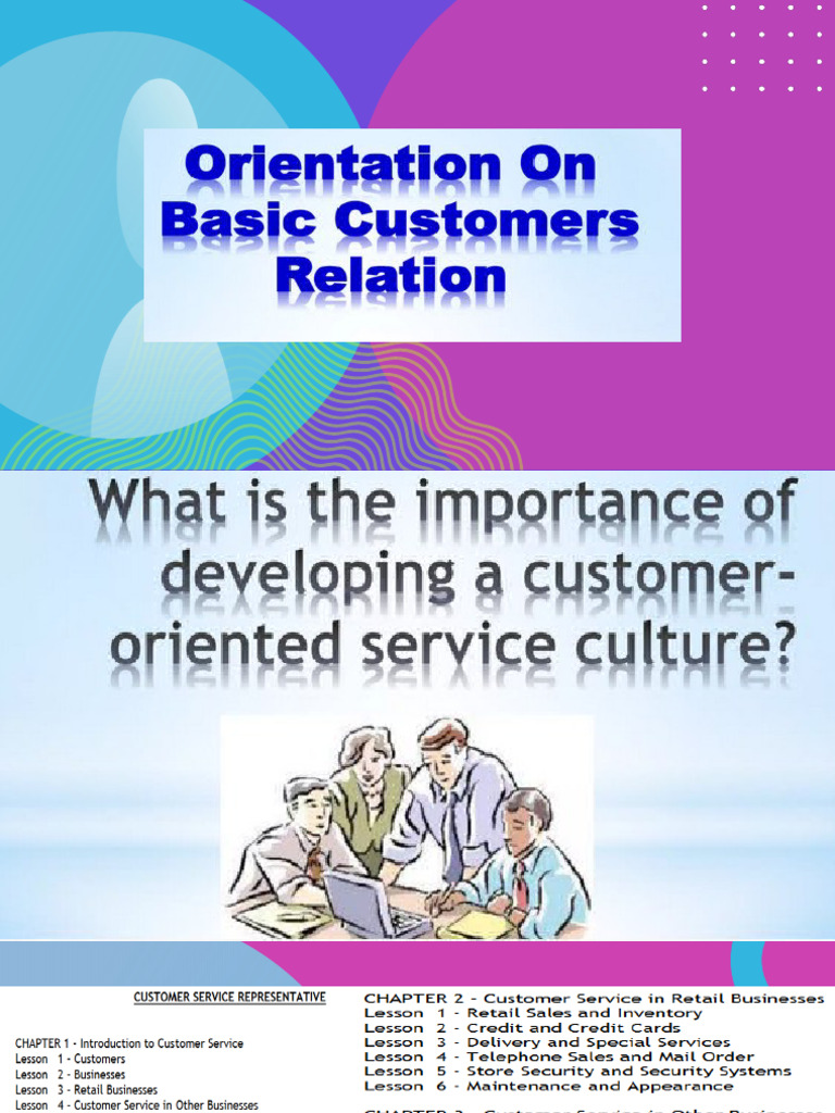 Customer Service Relation Subject Orientation | PDF