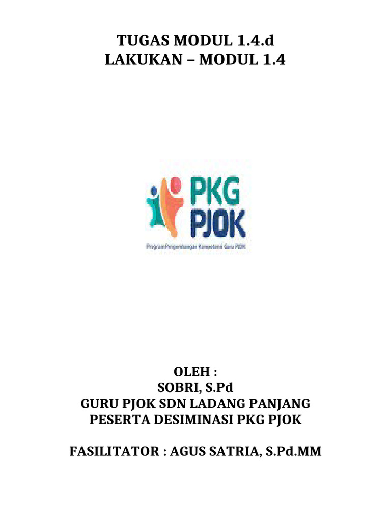 Tugas Modul 1.4 - PKG Pjok. Sobri | PDF