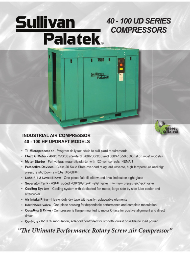UD-Series Sullivan Air Compr 22-10847 | PDF