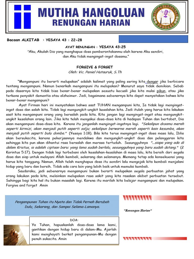 Forgive & Forget | PDF