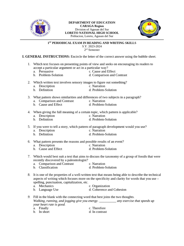 TQ_Q1_ReadingAndWriting | PDF