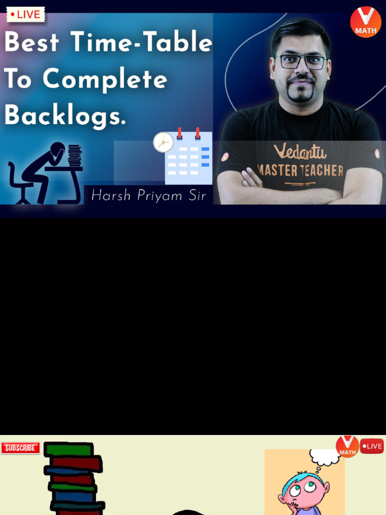 Effective Time Table for Backlogs | PDF | Physiology | Self-Improvement