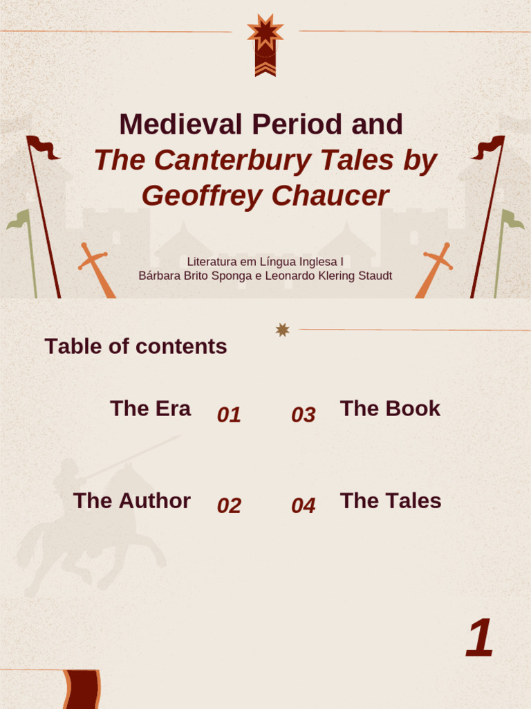 SLIDES - The Canterbury Tales by Geoffrey Chaucer | PDF