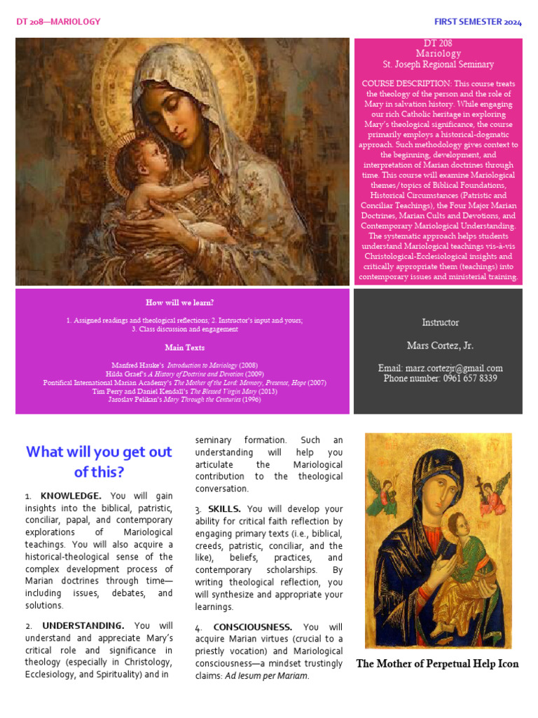 Mariology Syllabusdocx Final 1 | PDF