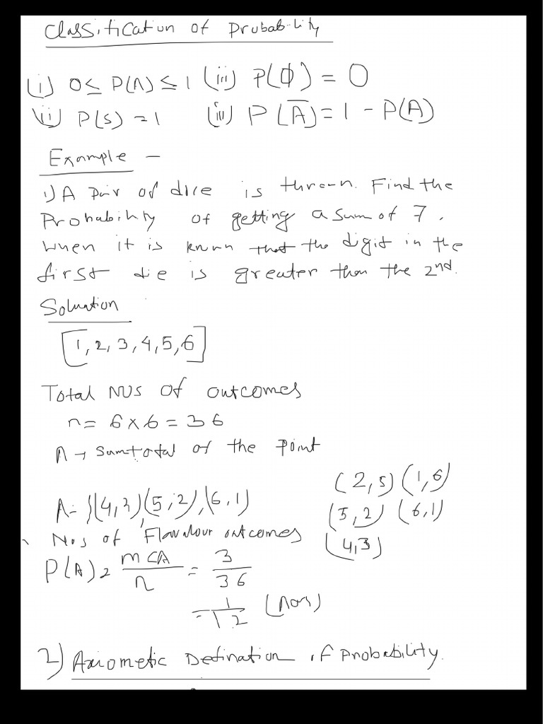 Classification of Probability | PDF