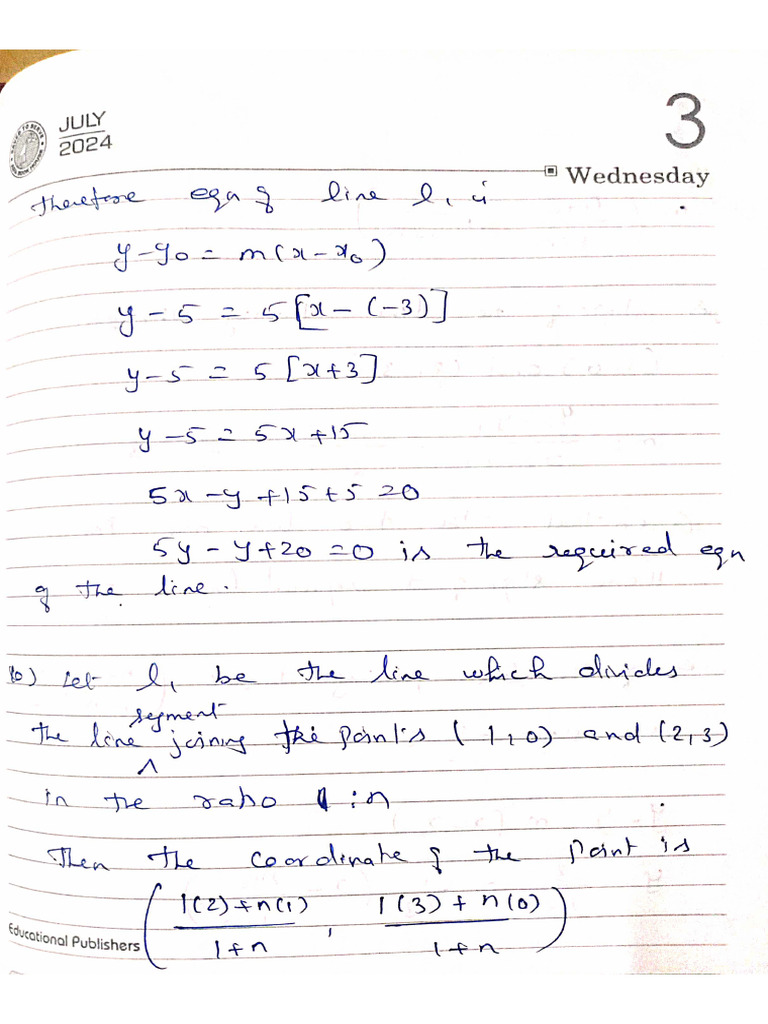 Straight Lines | PDF