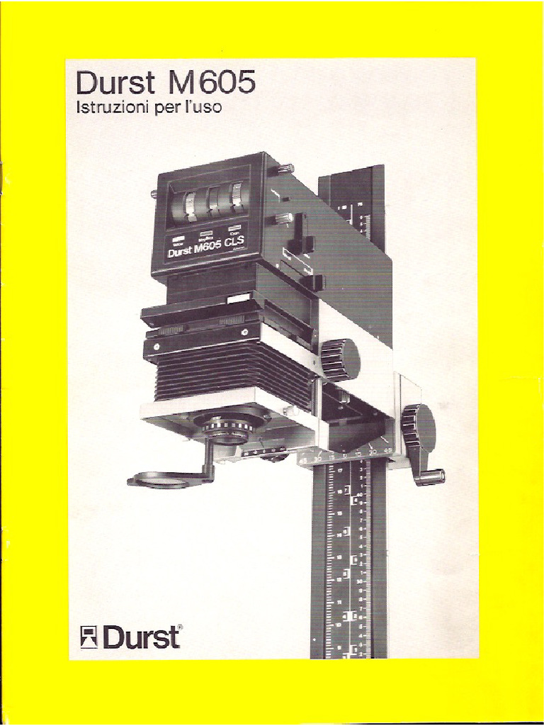 Manuale - ITA - Durst M605 | PDF