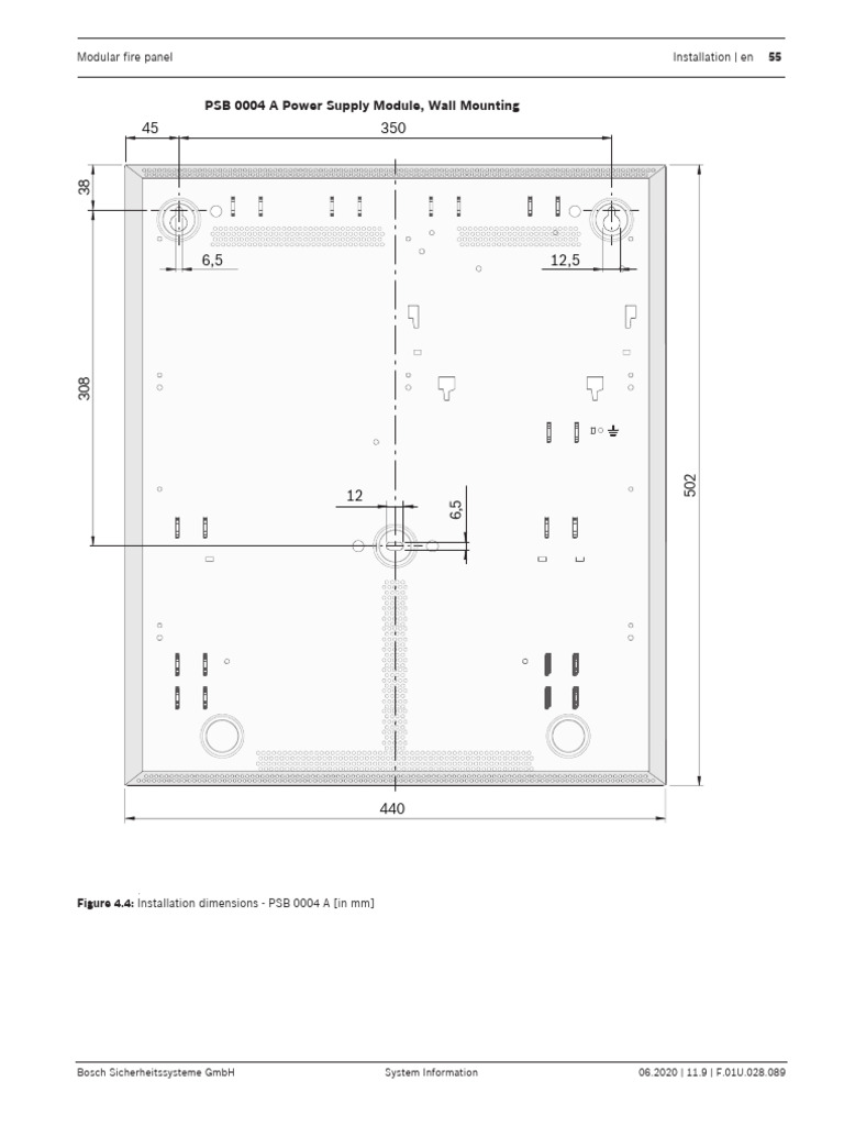 PSB 0004 A Power Supply Module, Wall Mounting: Modular Fire Panel ...
