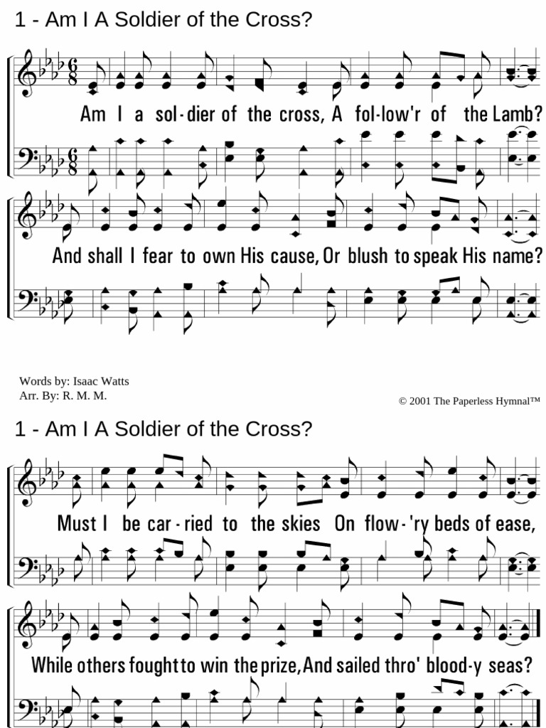 Am I a Soldier of the Cross | PDF