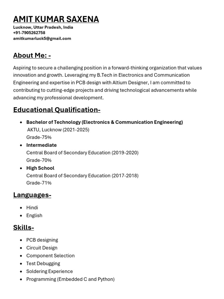AMIT Resume | PDF
