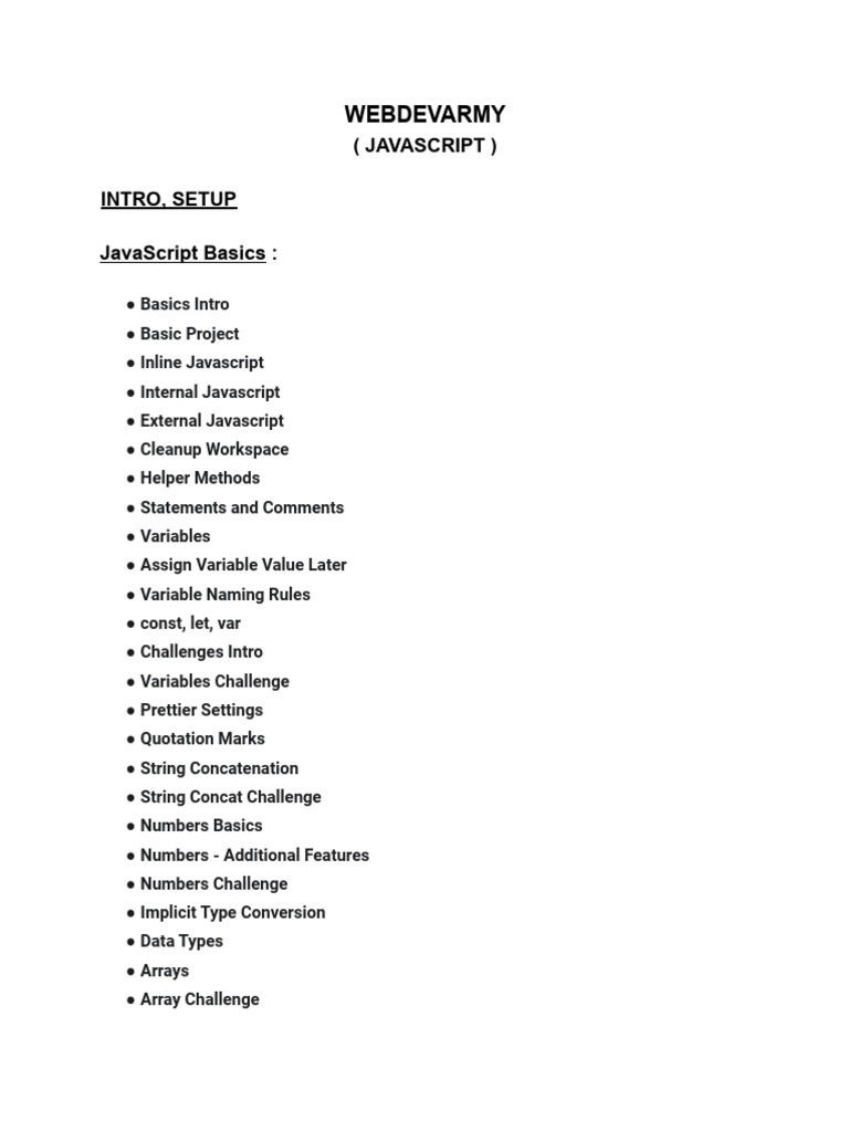 WEBDEVARMY - JavaScript | PDF