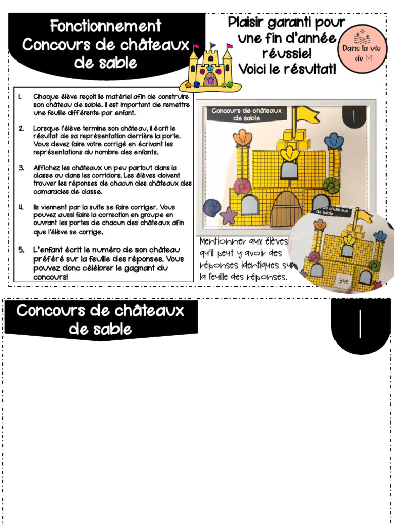 Concours de Château de Sable Version 2e ME | PDF
