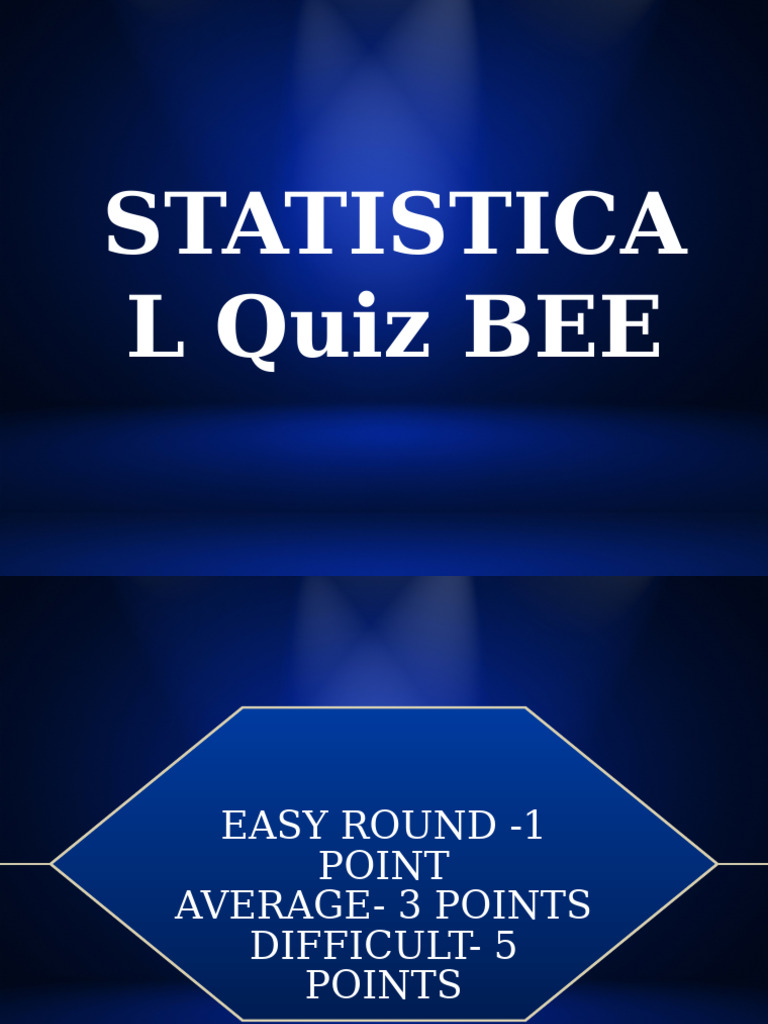 Stat Quiz Bee Elem | PDF