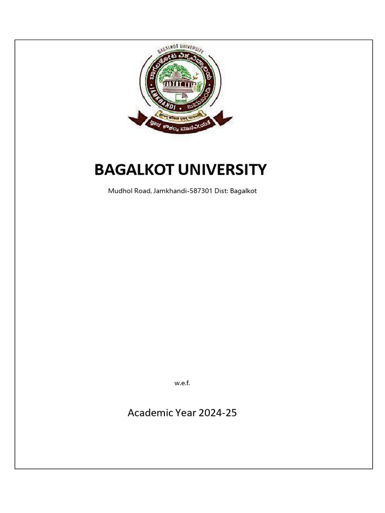 Bca Syllabus I Ii Semester 2024 25 Pdf