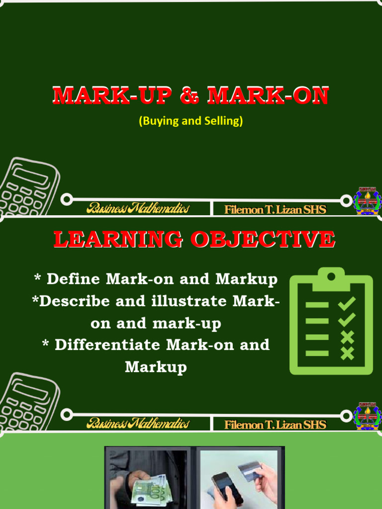 Markup and Mark On | PDF