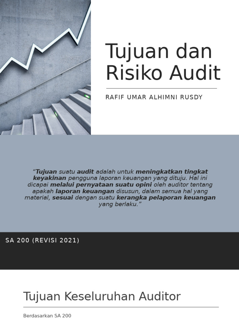 Tujuan Dan Risiko Audit | PDF