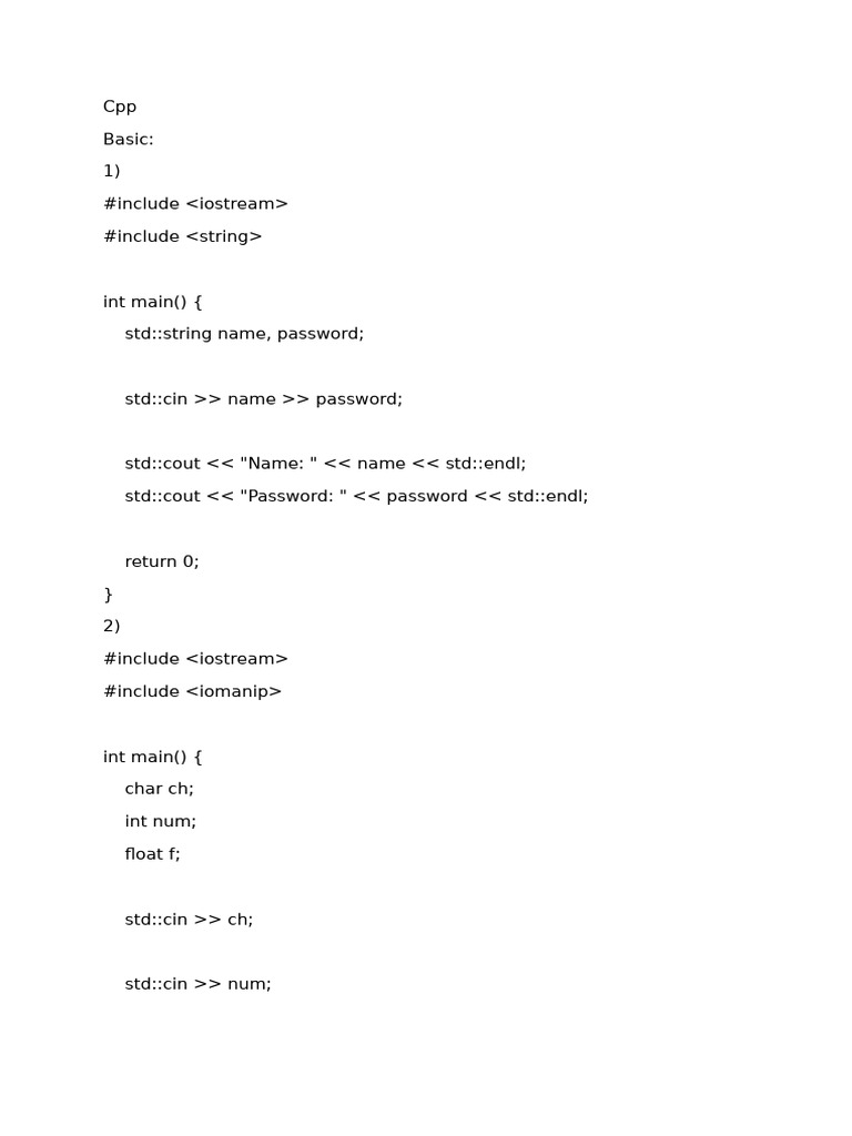 Cppcodingall | PDF