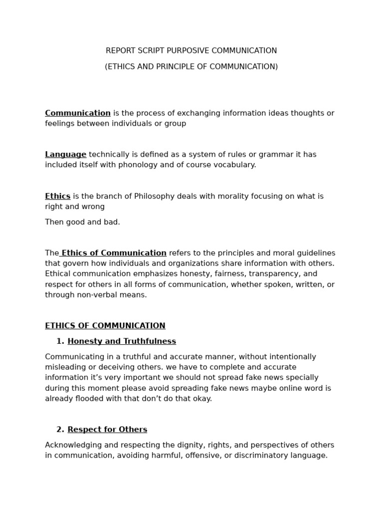 Report 1 Purposive Communication 1 | PDF