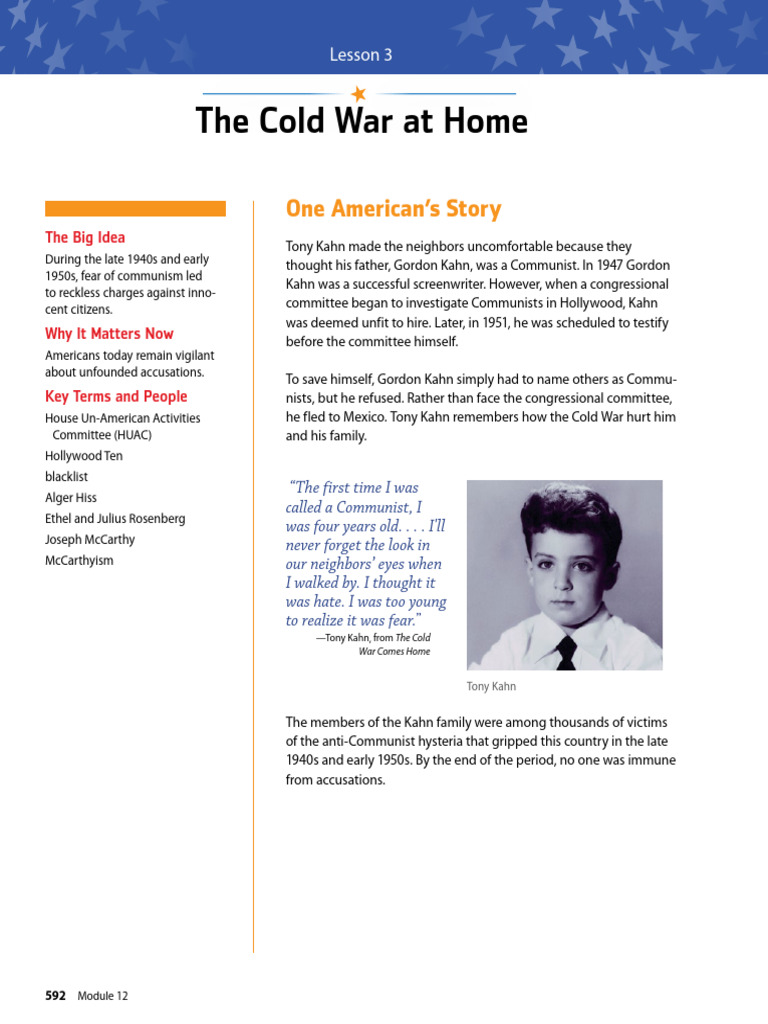 Histyory Cold War Lesson 3 | PDF