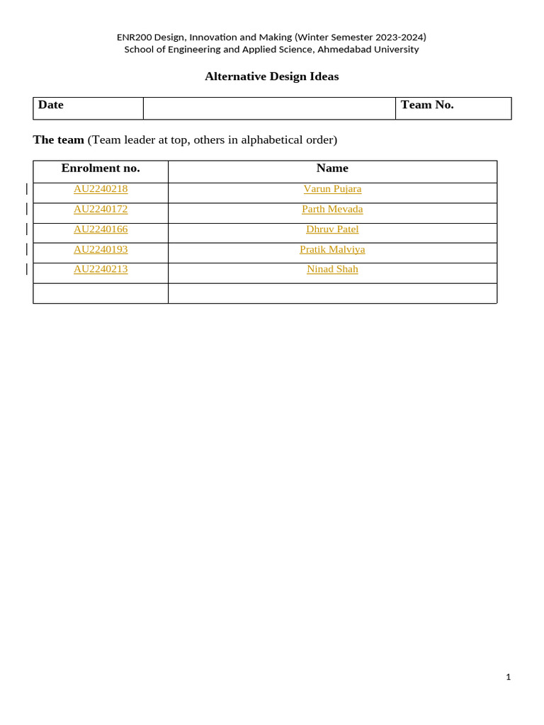 Alternative Design Ideas | PDF