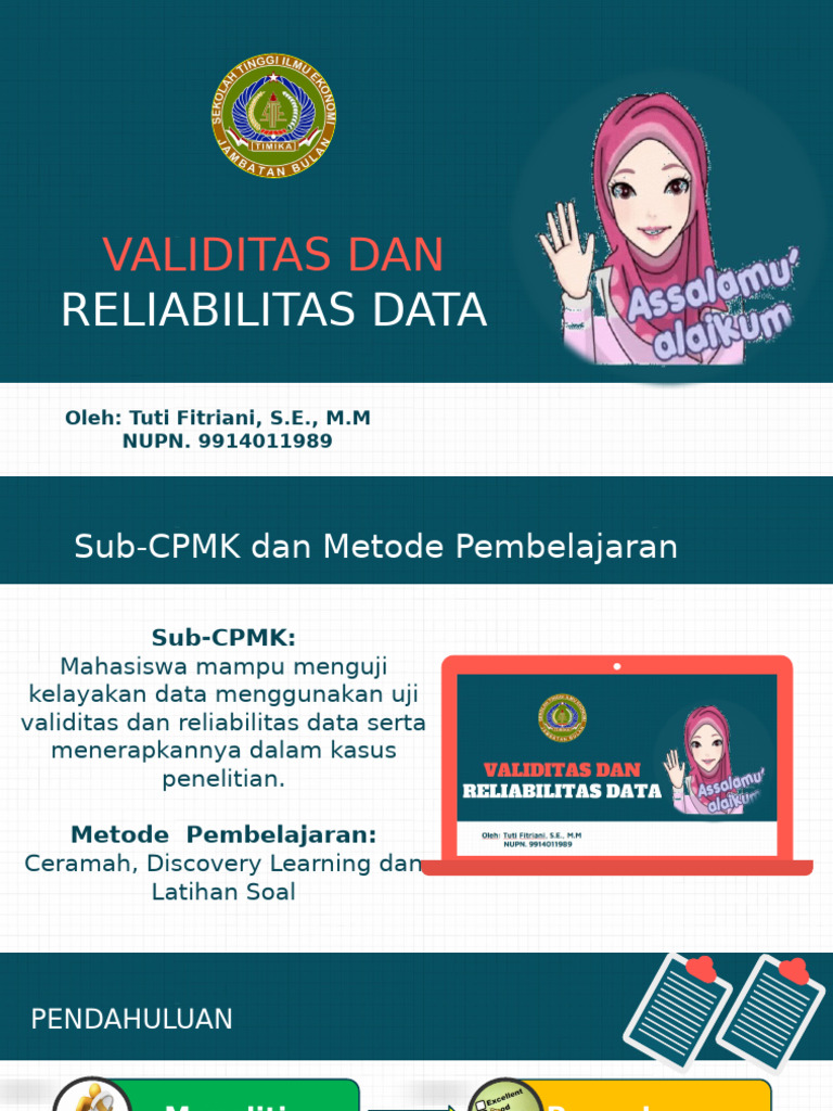 Materi 1 Validitas Dan Reliabilitas Data | PDF