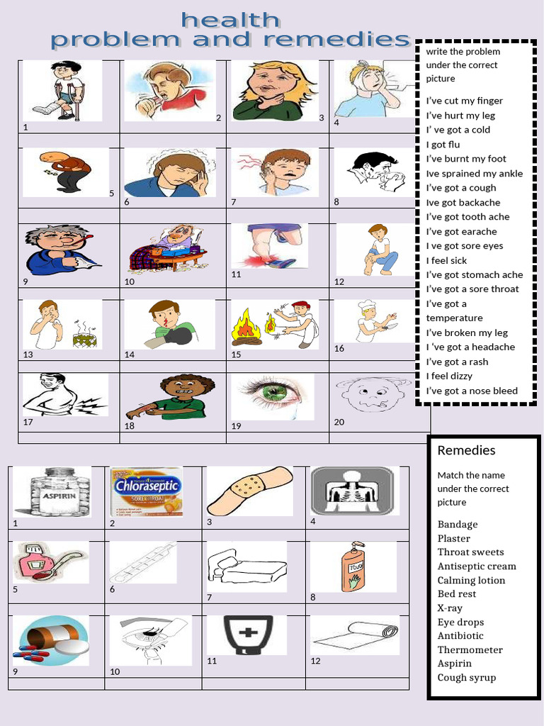 Health Problems and Remedies Reading Comprehension Exercises - 64838 | PDF