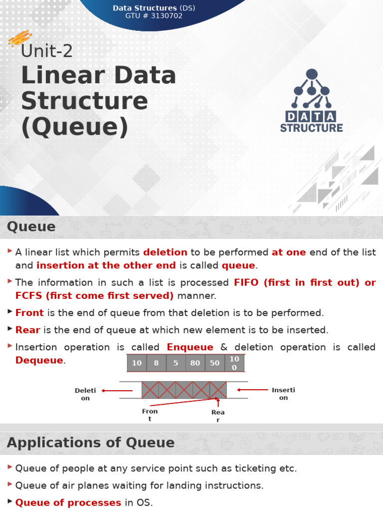 DS Unit-2 Queue | PDF | Queue (Abstract Data Type) | Computing