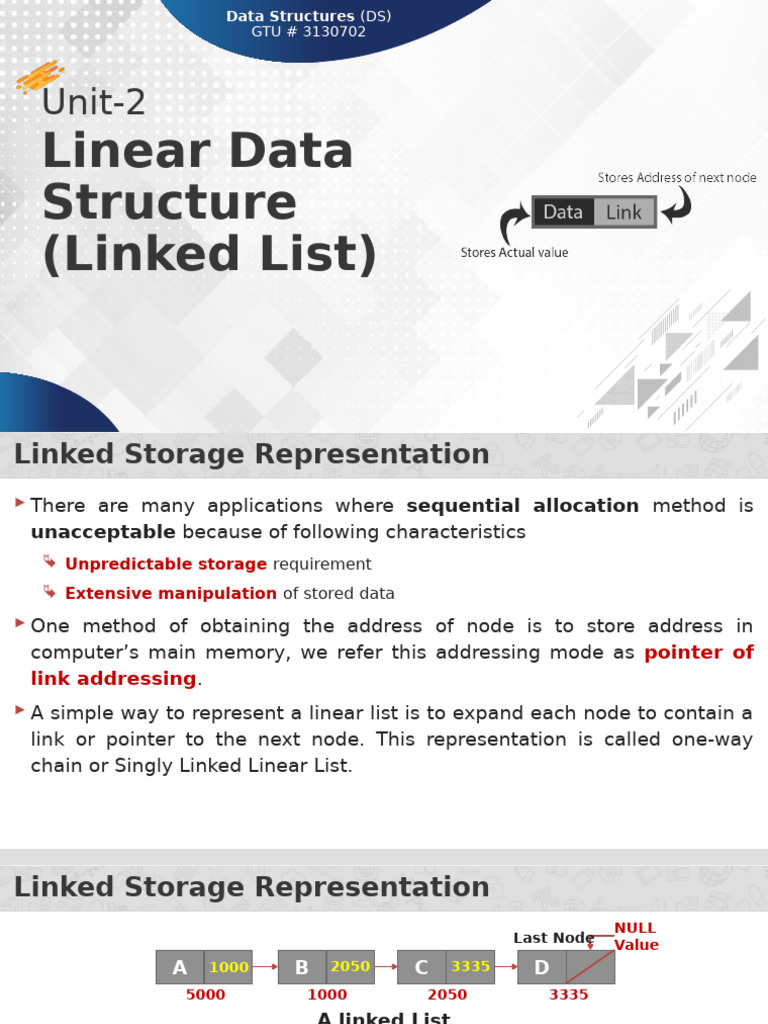 Ds Unit 2 Linked List Pdf Pointer Computer Programming Data 2703