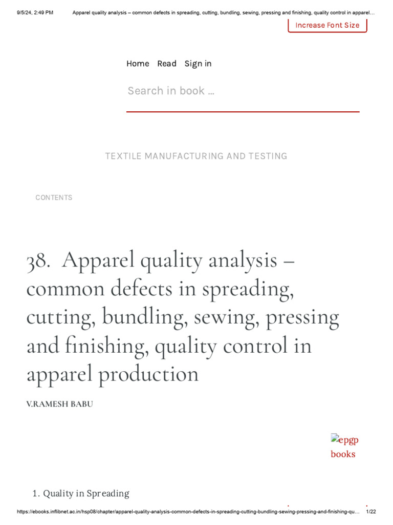 Apparel Defects Details | PDF