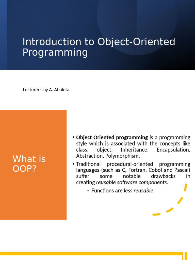 Module 2 - Introduction To OOP | PDF