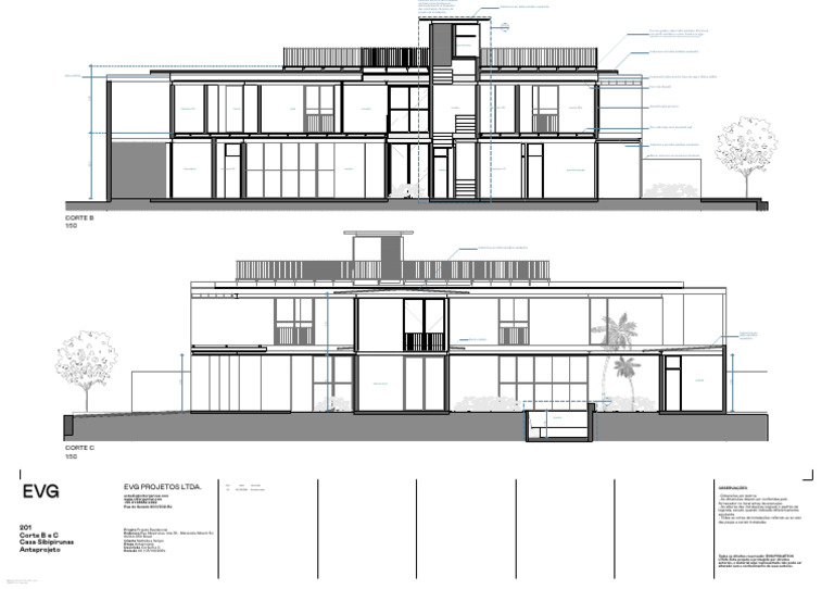 Corte B 1:50: Evg Projetos Ltda | PDF