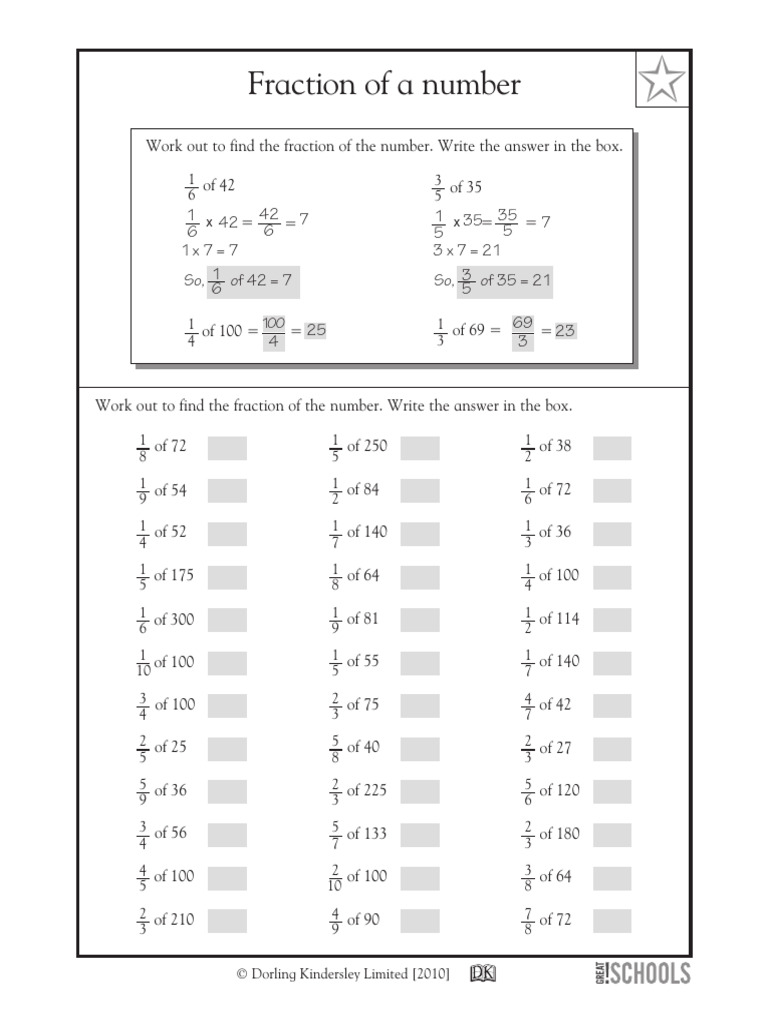 Fraction of A Number: © Dorling Kindersley Limited (2010) | PDF