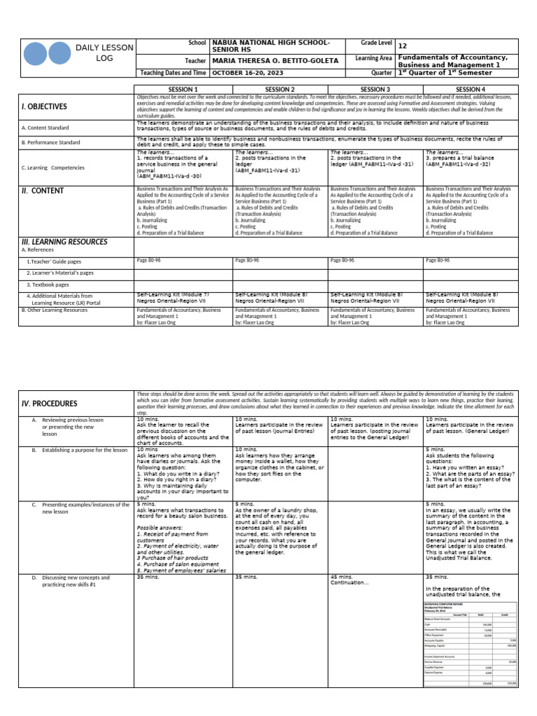 DETAILED LESSON PLAN-Week7 | PDF