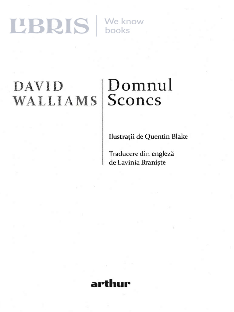 Domnul Sconcs - David Walliams - Domnul Sconcs - David Walliams | PDF