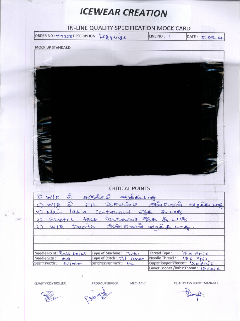 Inline Quality Inspection Reports | PDF