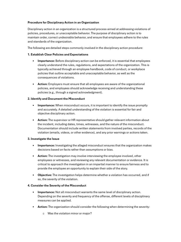 Disciplinary Action | PDF