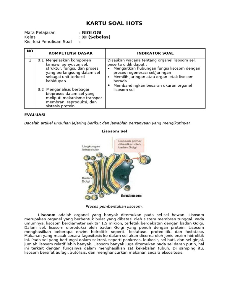 Soal HOTS KD-1&2 | PDF