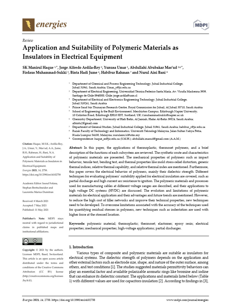 Application and Suitability of Polymeric Materials | PDF