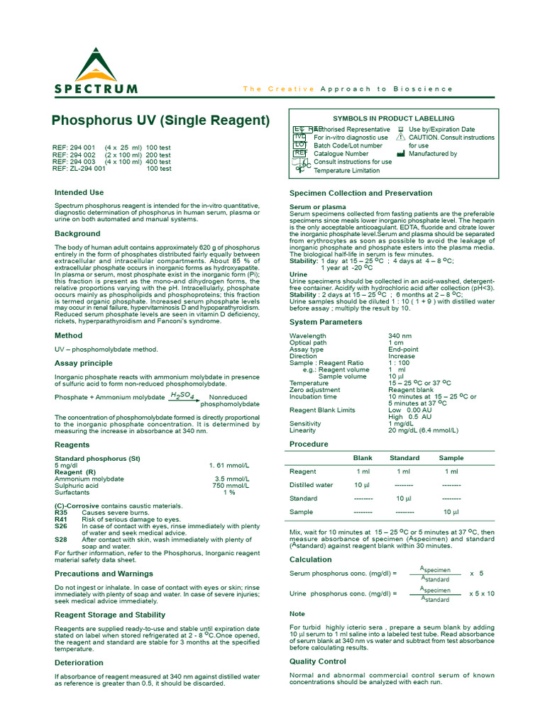 Phosphorus UV Inorganic | PDF