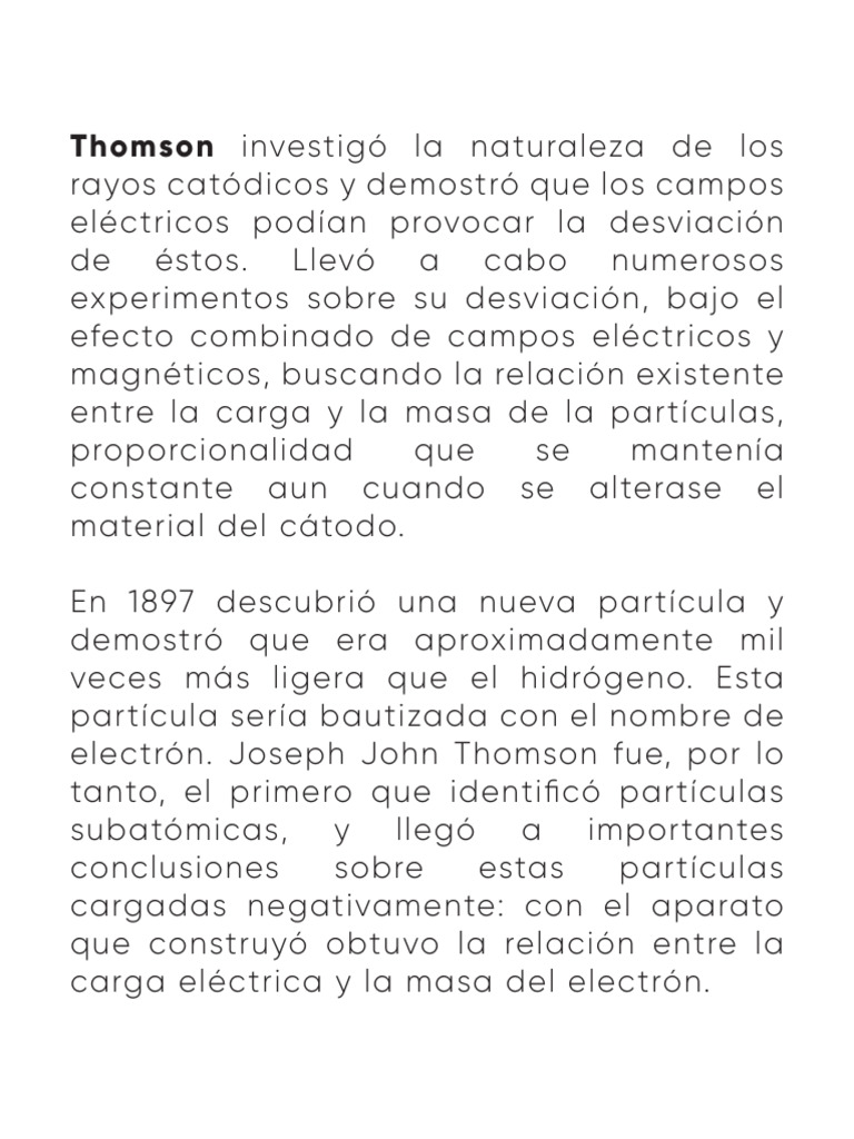 MODELO ATOMICO THOMPSON | PDF