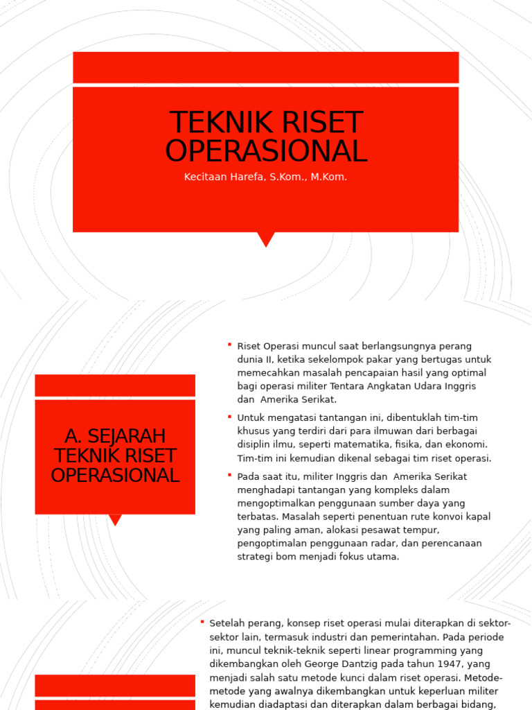 Teknik Riset Operasional 070924 | PDF