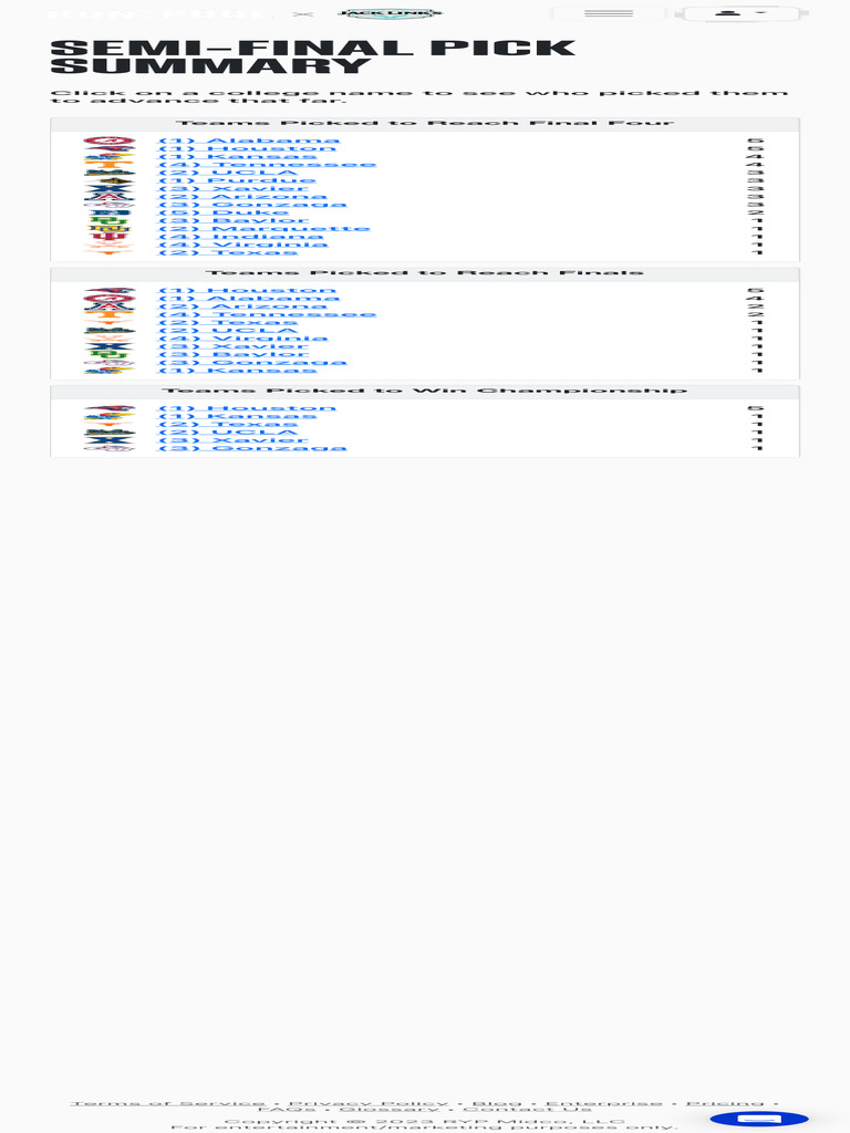 Run Your Football, March Madness, Baseball, Golf, and Other Pools at | PDF